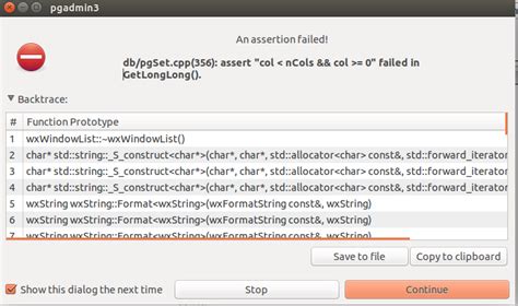 ubuntu why am i getting an assertion failed error while using