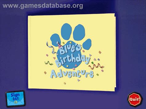 Blues Clues Blues Birthday Adventure Scummvm Artwork Title Screen