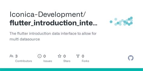 Github Iconica Developmentflutterintroductioninterface The