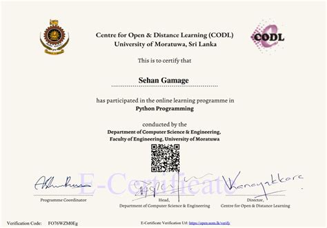 sehan gamage on linkedin excited to share my python level ii