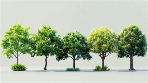 Realistic Trees Set On Background Stock Illustration Illustration Of Wood Ecology 332048829