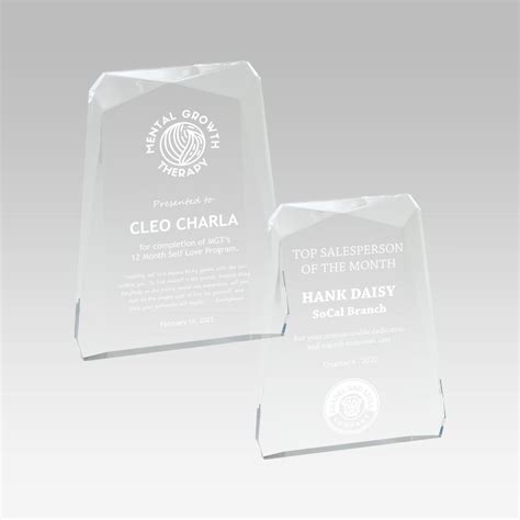 Beveled Rectangle Acrylic Award — Rex Trophies