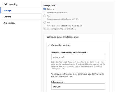 Drupal On Mysql Using An External Mysql Database External Entities