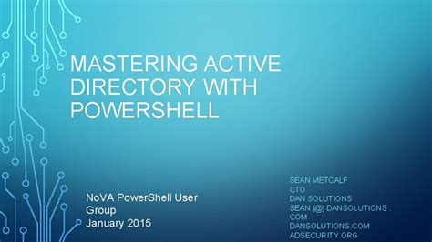 Mastering Active Directory With Powershell No Va Power
