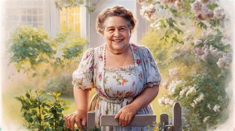 Premium Photo Smiling Ederly Woman In Front