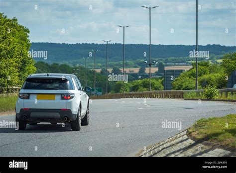 Road Junction Exit To Motorway In England UK Stock Photo Alamy