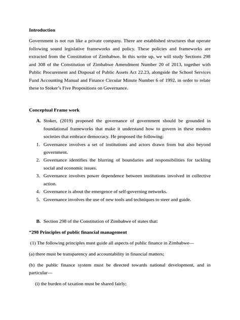 Stokers Five085757 Pdf Governance Government Spending