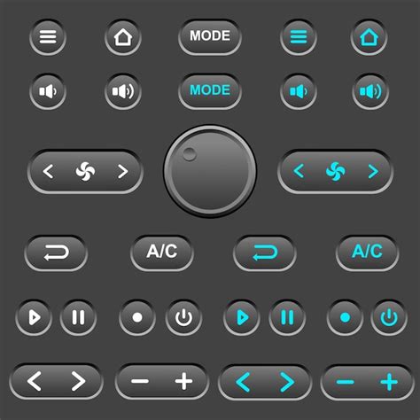 premium vector vector elegant black button audio playback for ui app