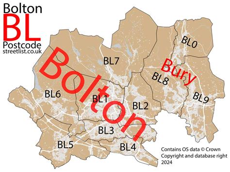 Bl Postcode Area Bolton Postal Area Guide