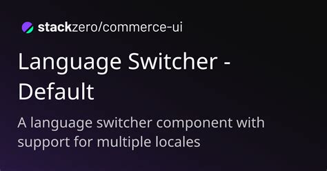 Language Switcher Default