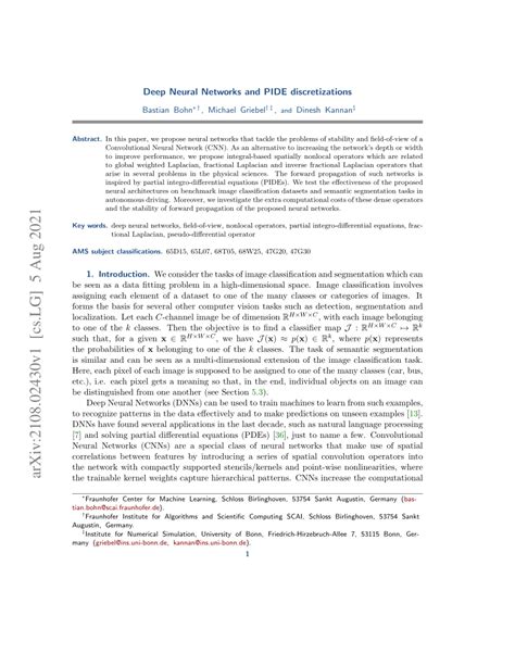 Pdf Deep Neural Networks And Pide Discretizations
