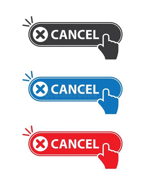 Cancel Web Button Stock Vector Illustration Of Tick 330520226