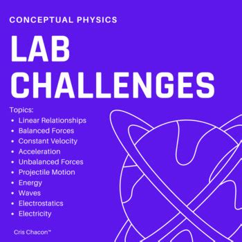 Conceptual Physics Lab Challenges By Conceptual Physics TPT