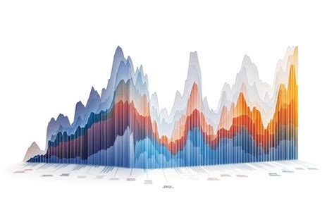 this image depicts a 3d abstract data visualization chart with a