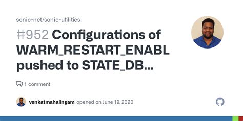 configurations of warm restart enable table pushed to state db instead
