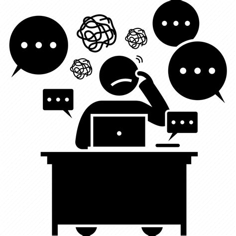 Distraction Ineffective Inefficient Noisy Office Work Worker Icon Download On Iconfinder