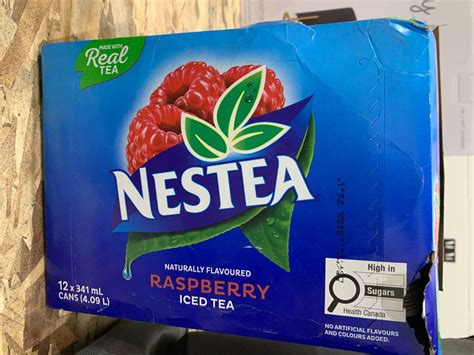 Nestea Raspberry Iced Tea Cans 12 Pack 341 Ml