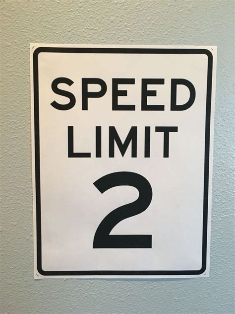 Speed Limit 2 Sign