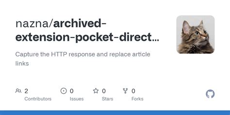 GitHub Nazna Archived Extension Pocket Direct Link Capture The Response And Replace