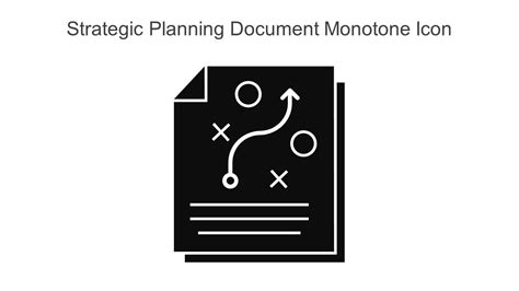 Strategic Planning Document Monotone Icon In Powerpoint Pptx Png And