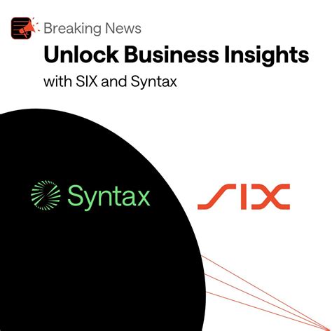 Syntax Data On Linkedin 🤝 Syntax Data Has Partnered With Six Financial