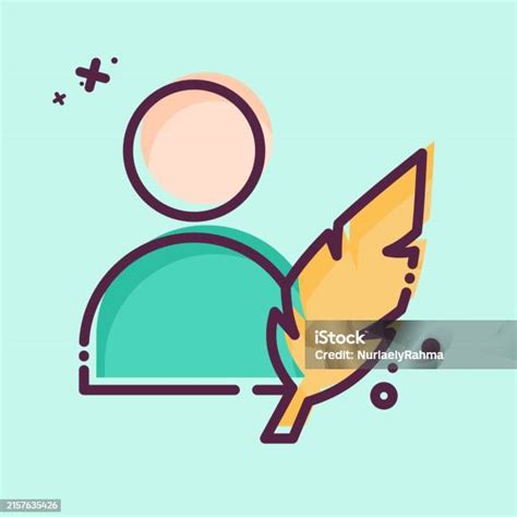 아이콘 작성자 책 기호와 관련이 있습니다 Mbe 스타일 심플한 디자인 일러스트레이션 개체 그룹에 대한 스톡 벡터 아트 및 기타