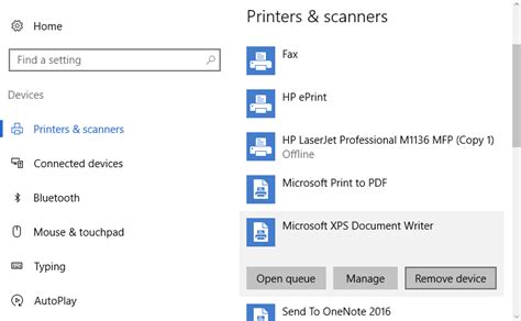 How To Remove Microsoft Xps Document Writer In Windows 10