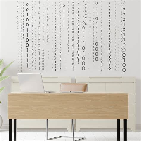 Binary Code Wall Decal Technology Vinyl Wall Art Decals Etsy