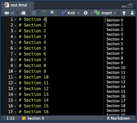 Clicking In The Document Outline Always Scrolls It To The Top Issue Rstudio Rstudio