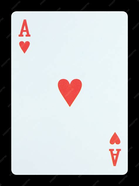 Playing Cards Ace Of Hearts Premium Photo