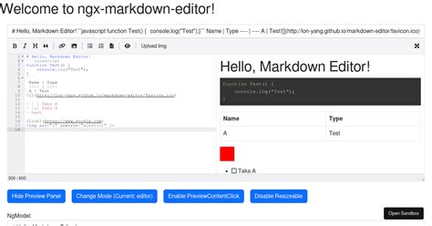 Ngx Markdown Editor Examples Codesandbox
