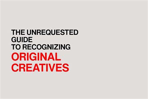The Unrequested Guide To Recognizing Original Creatives Mario Alessiani