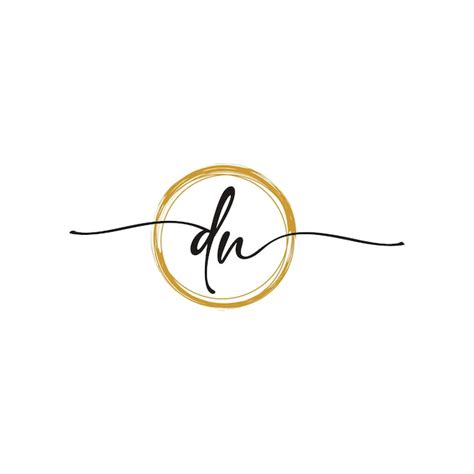 Premium Vector D N Initial Script Letter Beauty Logo Template