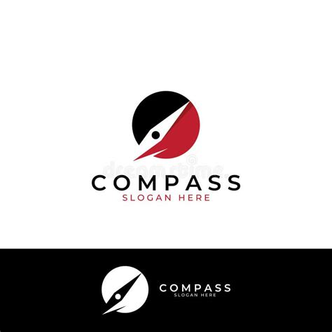Compass Logo Directional Guide Or Pandom Compass Logo Icon Vector Illustration Template Stock