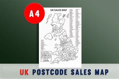 Uk Postcode Sales Maps Uk Postcode List County Sales Map Etsy