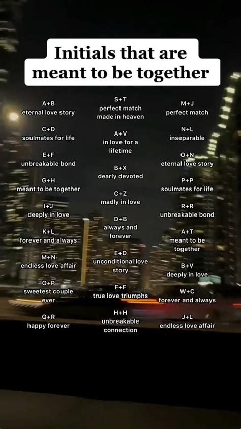 Initials That Are Meant To Be Together