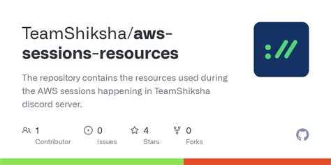 Github Teamshikshaaws Sessions Resources The Repository Contains