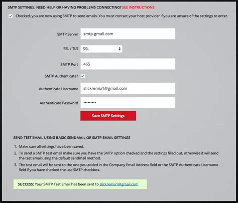 Gmail Or Server SMTP Setup SlickRemix
