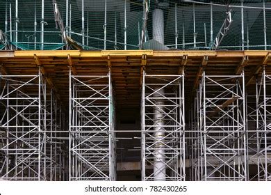 Closeup Scaffolding Buttresses Safety Nets Stock Photo 782430265 Shutterstock