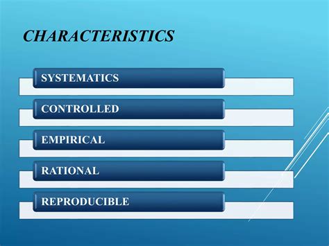 Characteristics Of Scientific Method Pptx