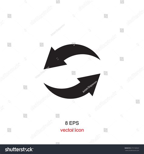 Undo And Redo Or Rotation Arrow Icon Stock Vector Shutterstock