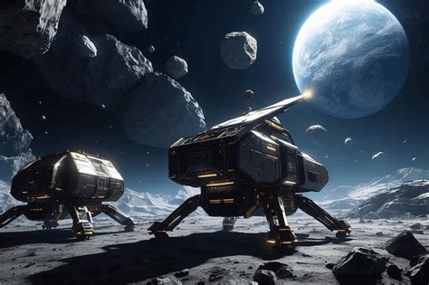Premium Photo Asteroid Mining Operation