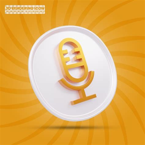 Premium Psd Modern Voice Microphone 3d Rendering Icon