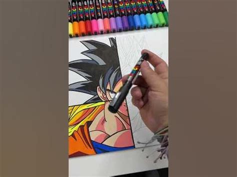 🐉 Drawing Goku But In 4 Different Forms 🐉 Posca Youtube