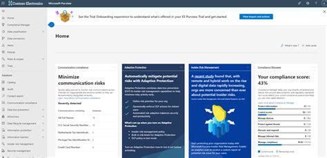can i access ms purview compliance portal with a free account to try