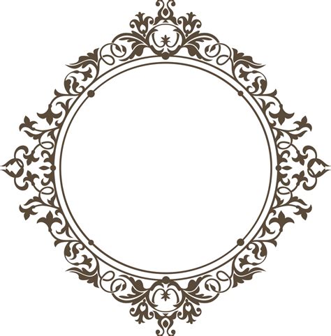 اطار دائري مزخرف Png