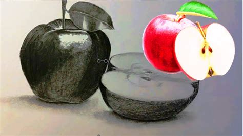 Как нарисовать ЯБЛОКО КАРАНДАШОМ Учимся рисовать ЯБЛОКО Простым Карандашом Как Научиться