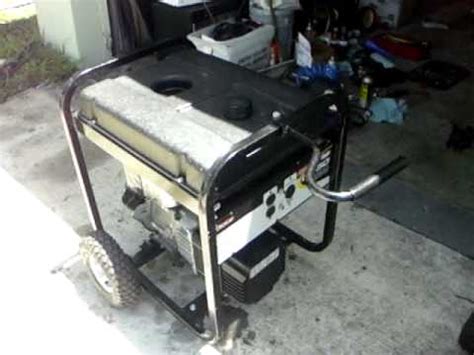 Coleman Powermate Generator with Tecumseh 10 HP engine- Backfires a little - YouTube