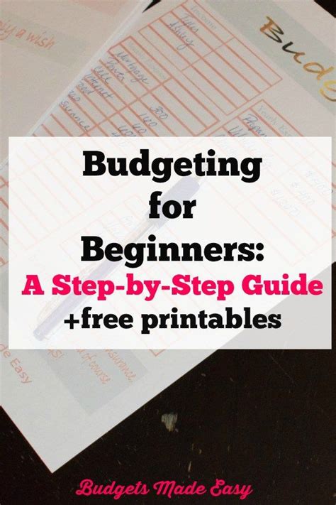 Budgeting For Beginners A Free Step By Step Guide Artofit