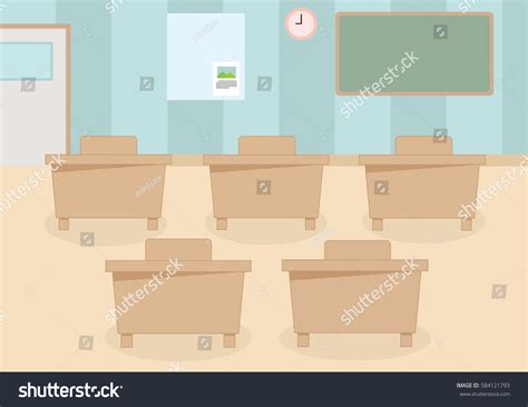 Empty Classroom Interior Design Stock Vector Royalty Free 584121793